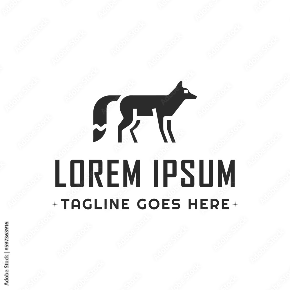Elegant Wolf Logo with Minimalist Design. The logo's overall aesthetic ...
