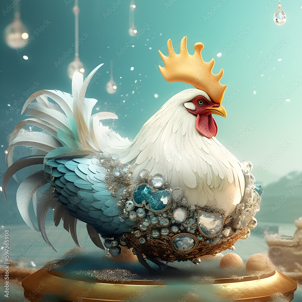 foghorn , elegant ornate, rococo, jewel encrusted, on the cover of V O ...