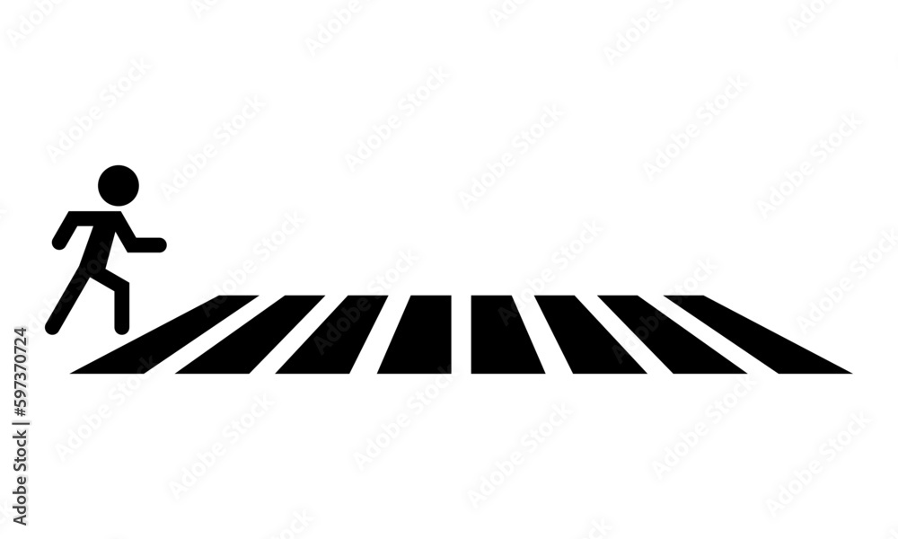 Crosswalk for safety people walking across the street road slow down ...