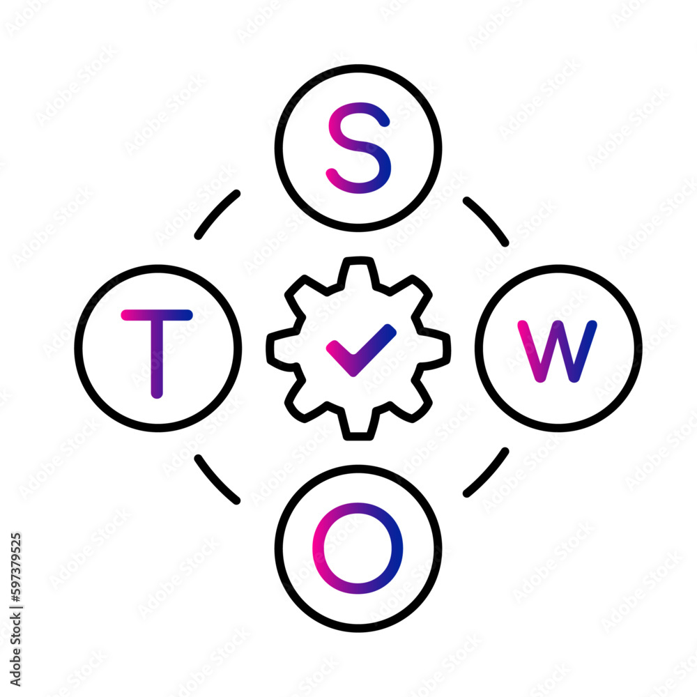 SWOT analysis icon. Stock Vector | Adobe Stock