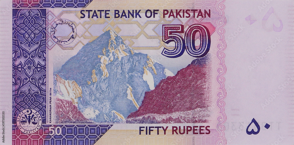 Pakistani Currency Banknote, Pakistan Bank Rupees, Karakoram peak ...