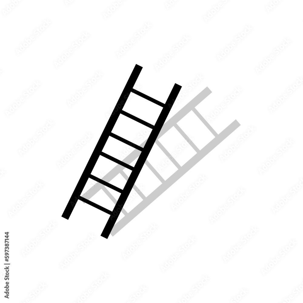 ladder illustration isolated background with copy space Stock Vector ...