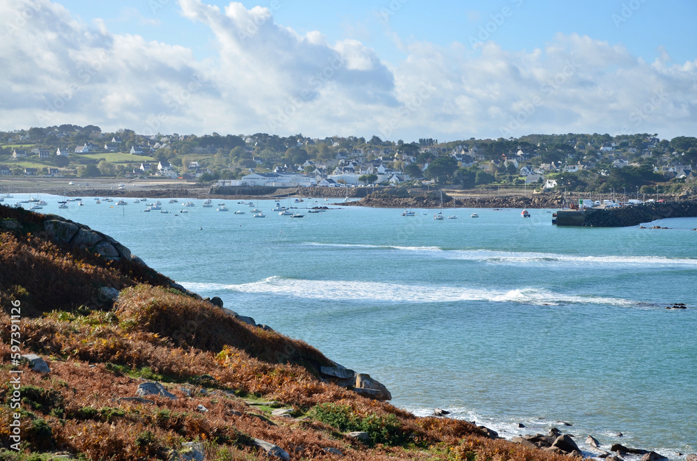 Paysages de la côte bretonne dans le Finistère, france, Bretagne ...