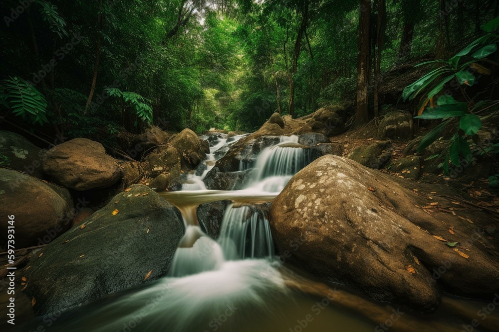Ton Nga Chang Waterfall in Songkhla, Thailand, is a popular tourist ...