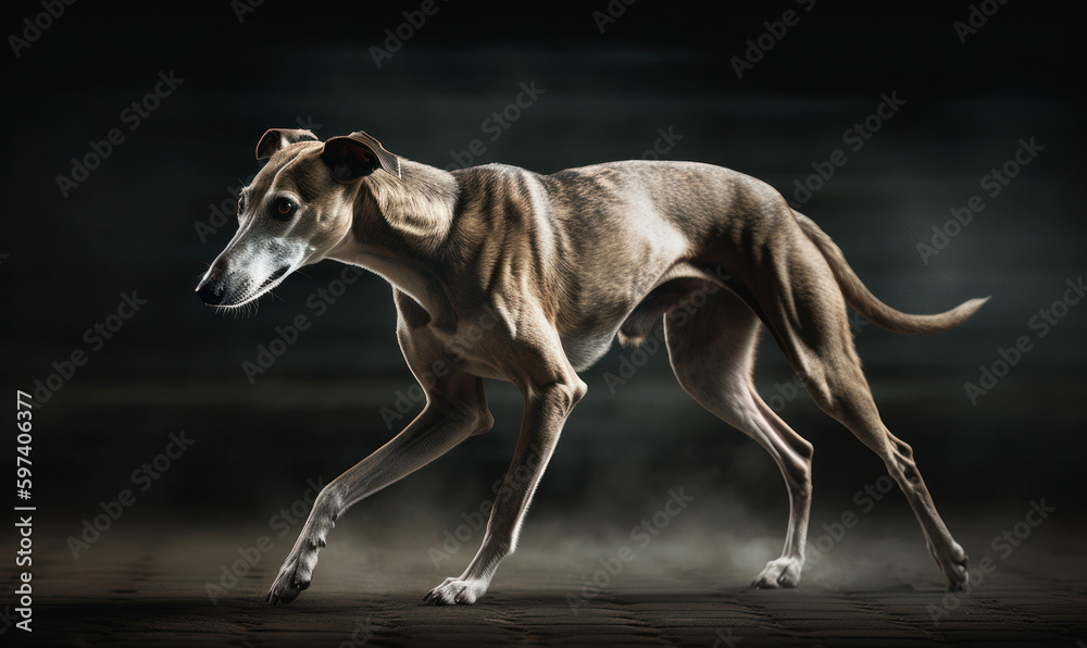 Photo of Greyhound, the epitome of grace and speed, captured in a ...