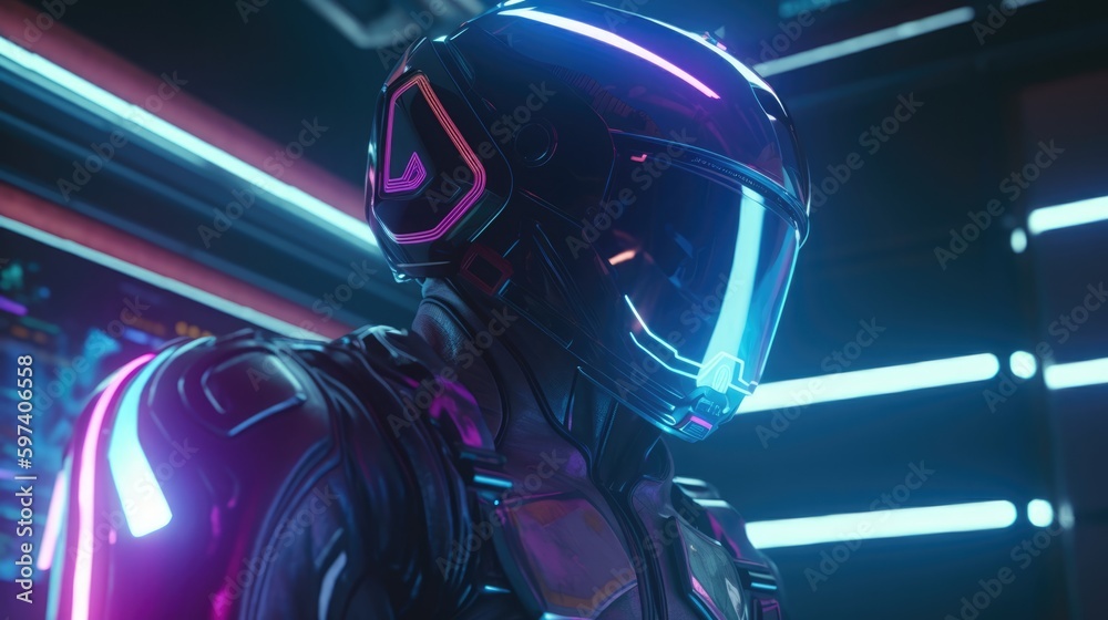 80s Synthwave-Inspired Space Station Gallery, Futuristic Earth-Orbiting ...