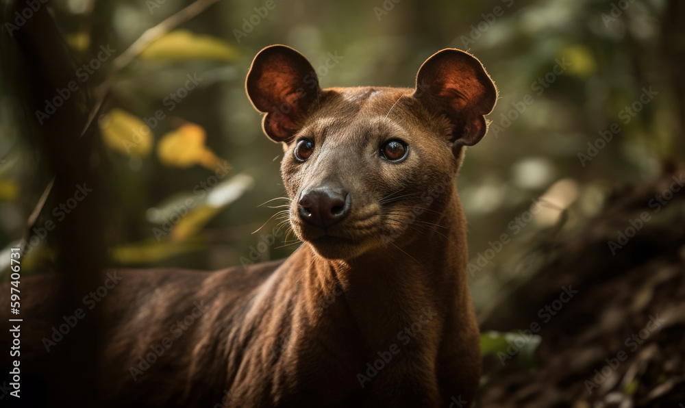 Fierce & Untamed: Photo of fossa (Cryptoprocta ferox) captured in dense ...