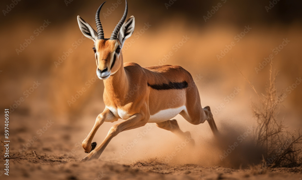 Photo of gazelle, captured in breathtaking moment of speed & agility as ...