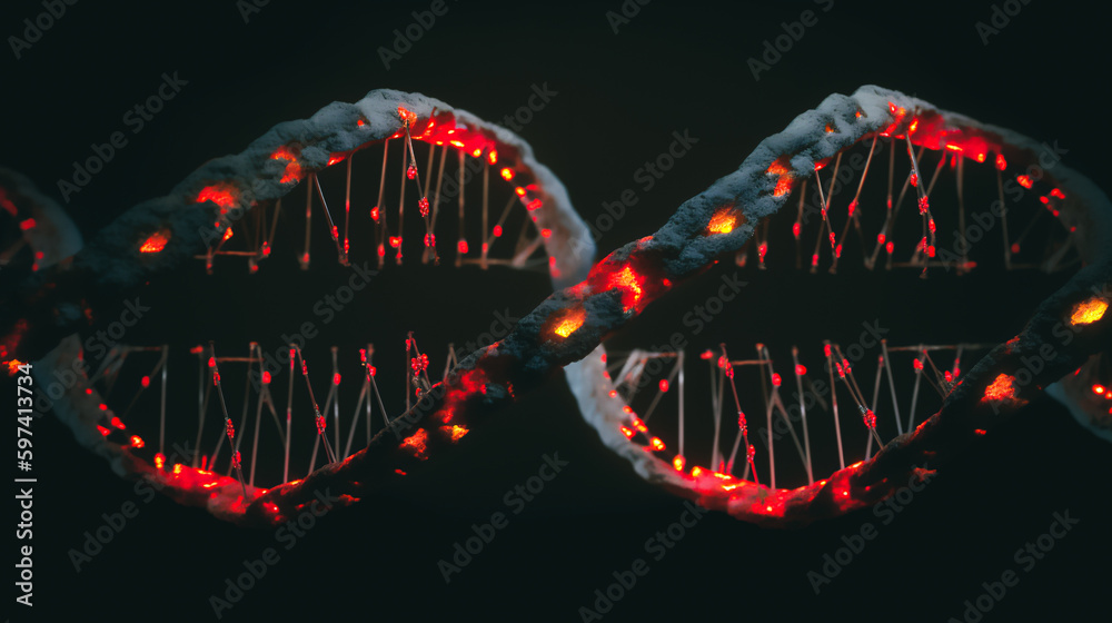 a DNA strand is illuminated, and the location of the DNA methylation ...
