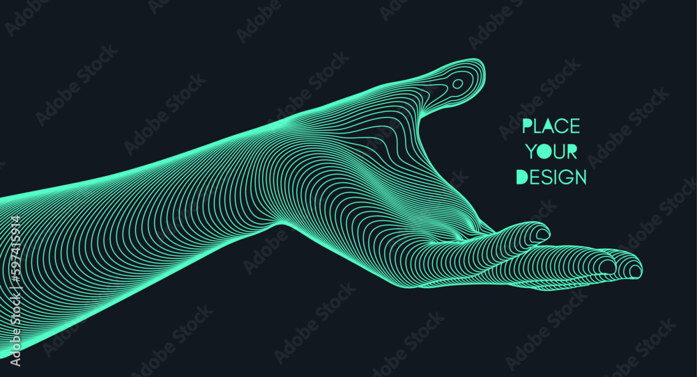 Extended male hand open and ready to help. Human arm giving. Connection ...