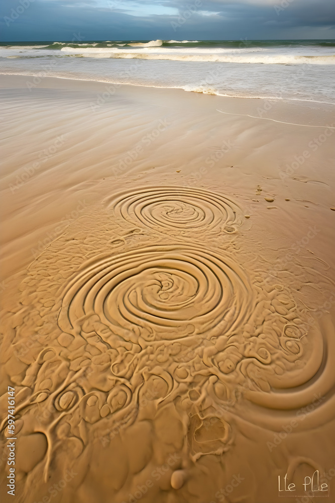 tide-swirled sand portraits, fleeting artistic masterpieces created by ...