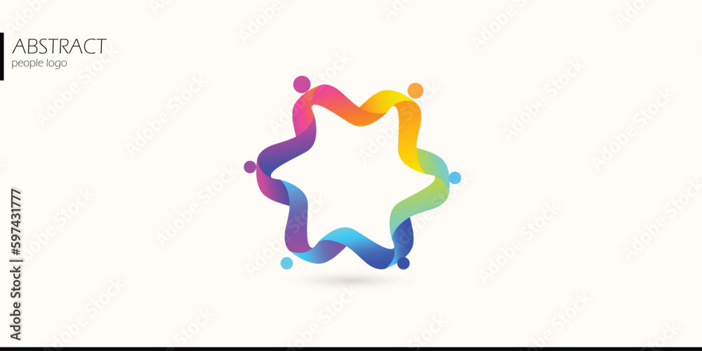 connecting people icon business network logo social networking ...