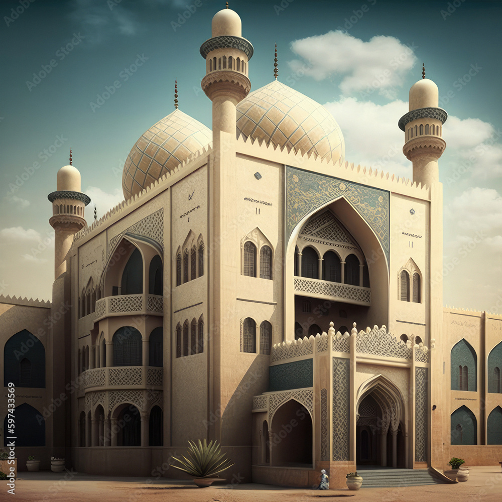 Islamic building exterior. Islamic Art is a magnificent structure that ...