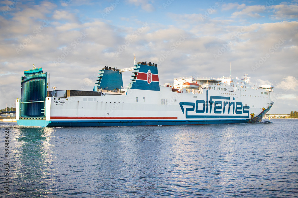 Swinoujscie, West Pomeranian - Poland - July 15, 2022: Cracovia ferry ...