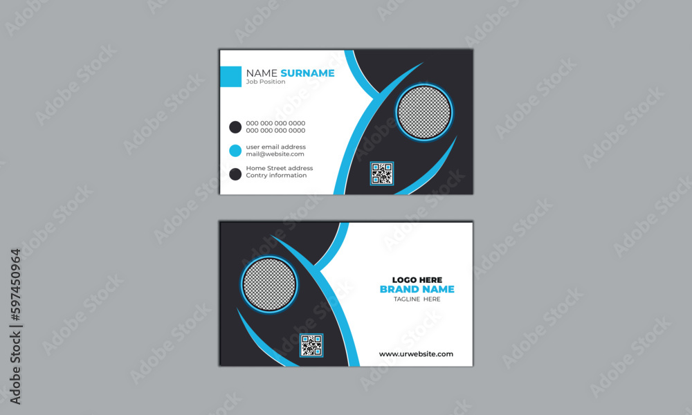 modern business card template, Simple Business Card Layout, Vector ...