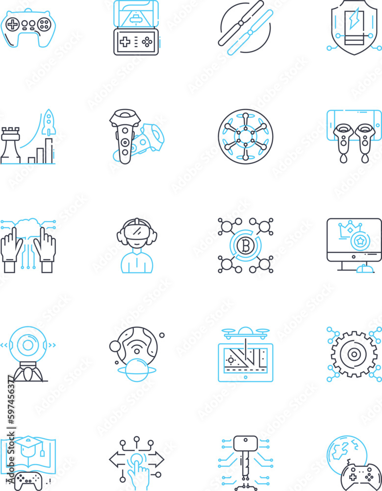 Digital innovation linear icons set. Disruptive, Agile, Scalable ... Digital innovation linear icons set. Disruptive, Agile, Scalable ...