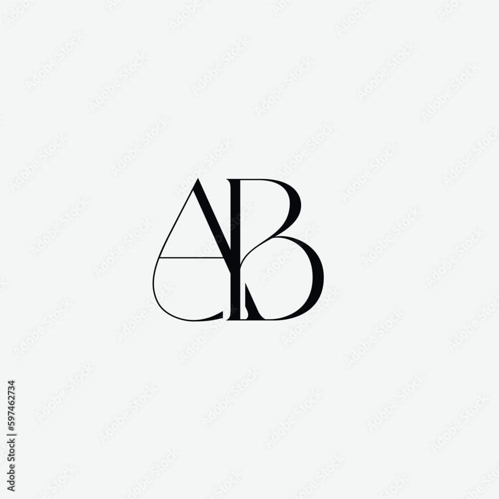 Initial letter AB logo design creative modern symbol icon monogram ...
