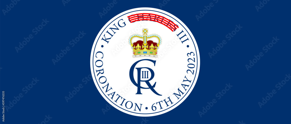 Vector sticker or emblem. Invented badge. Inscription in a circle ...