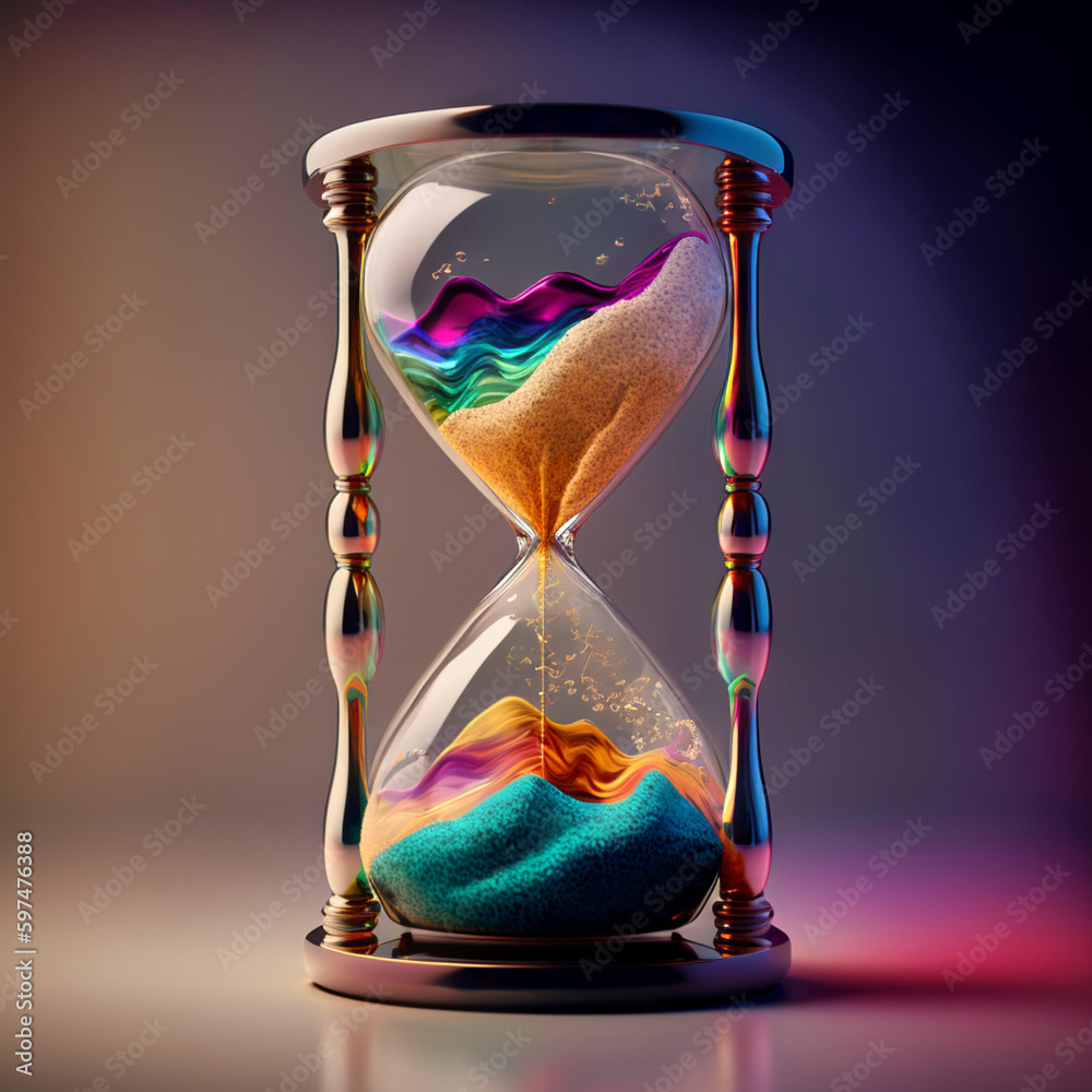 Fondo con detalle y textura de reloj de arena, realizado en madera y ...