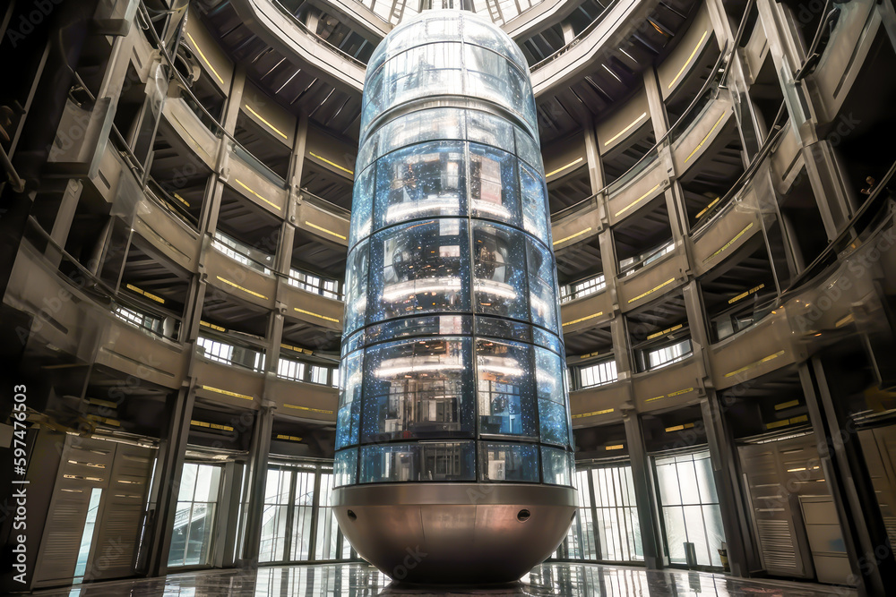 hall of a space elevator, a future projetc of a elevators that reach ...