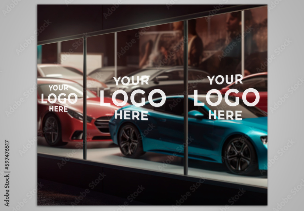 Window Signage for a Car Shop Mockup Stock Template | Adobe Stock