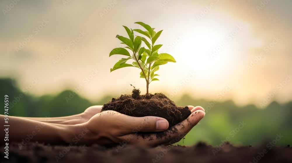 World environment and earth day tree planted Stock Illustration | Adobe ...