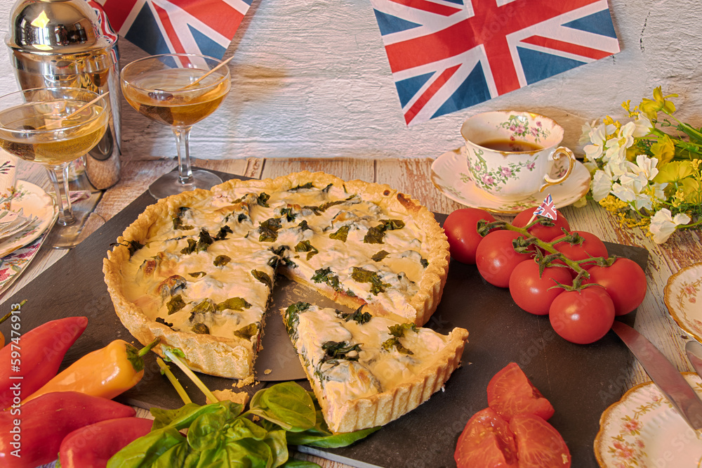King Charles coronation official dish spinach quiche celebration party ...