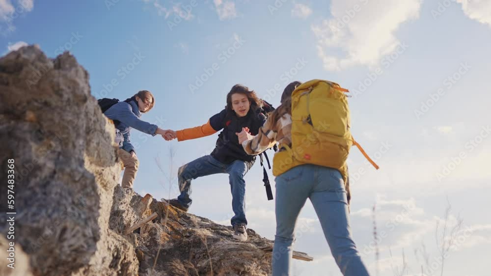 business. helping hand a business travel silhouette concept. group team ...