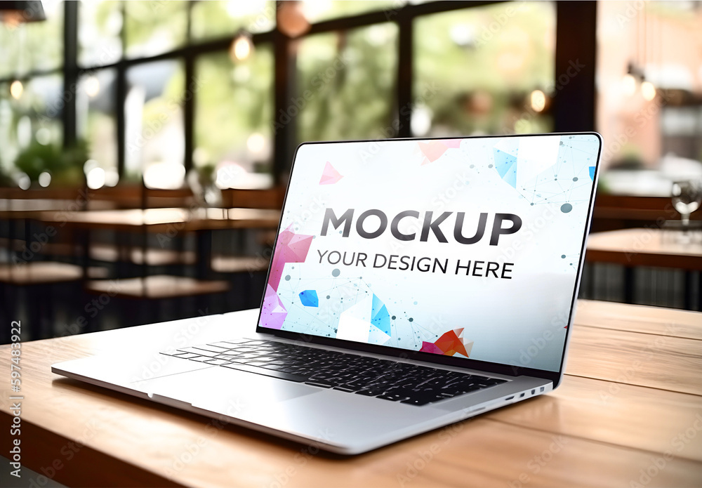 Notebook Mockup. Ai Generative Stock Template | Adobe Stock