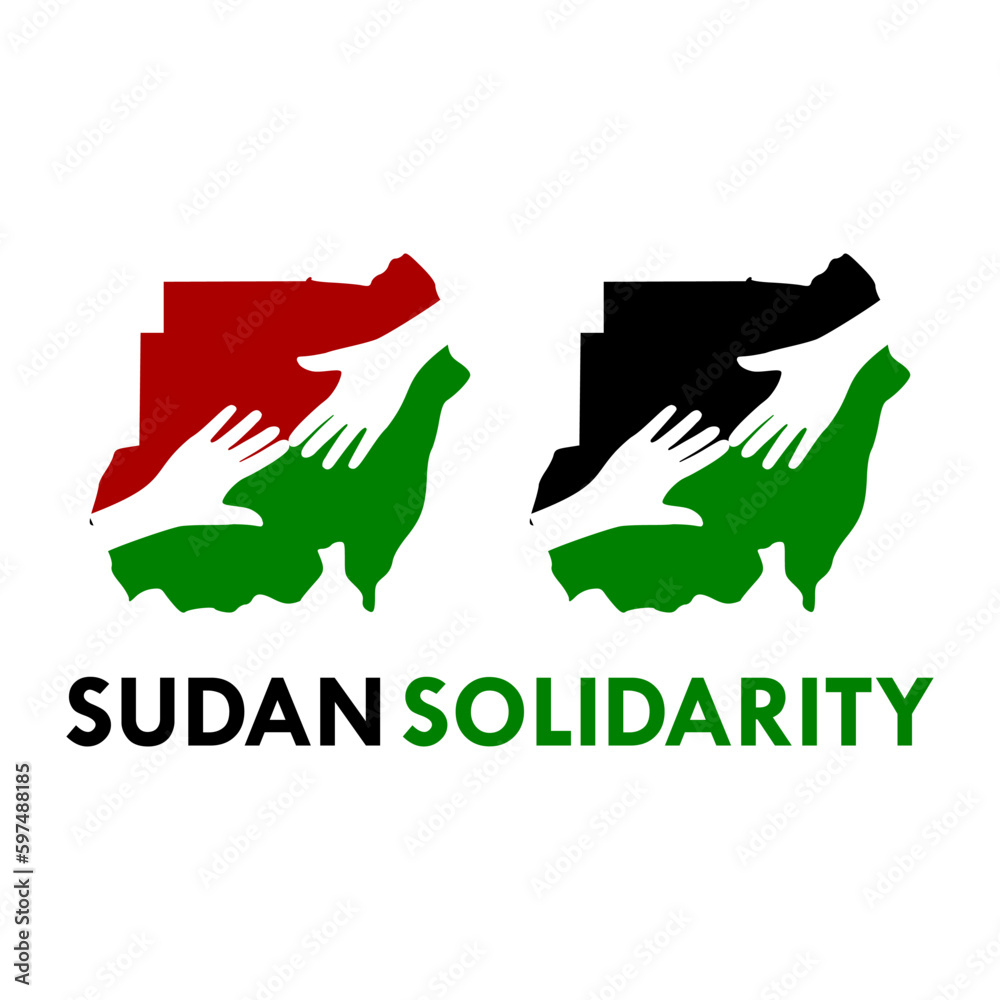 sudan solidarity logo template illustration Stock Vector | Adobe Stock