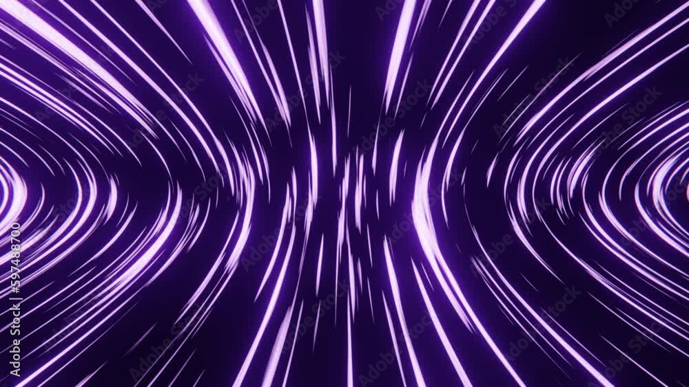Abstract 3d neon background, ultraviolet glowing lines, laser rays ...