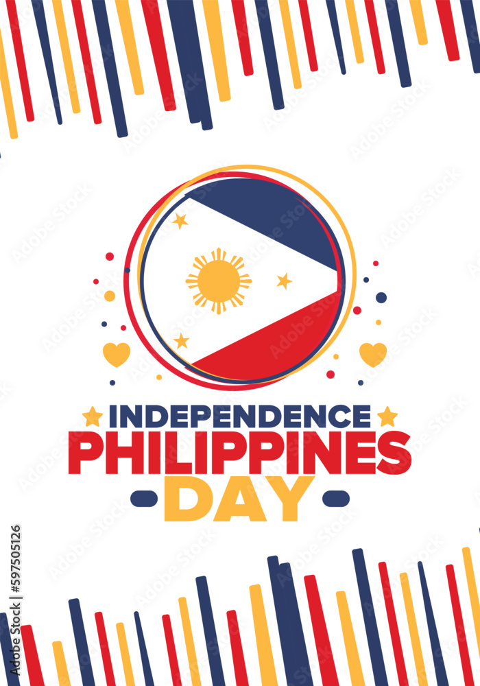 Vetor de Philippines Independence Day. Celebrated annually on June 12 ...