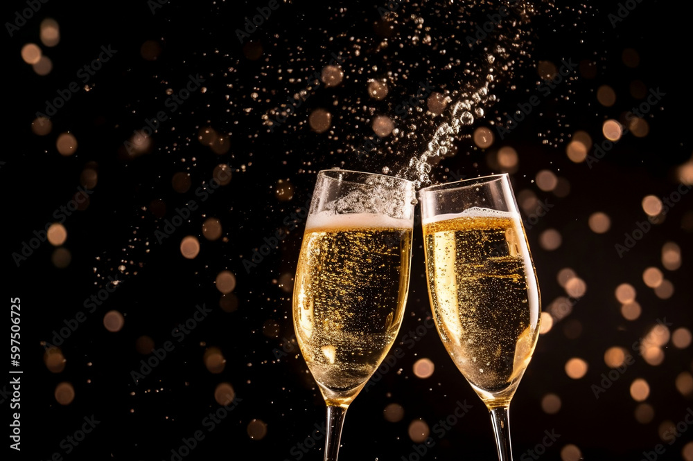 Elegant champagne toast for a celebratory occasion. created with ...