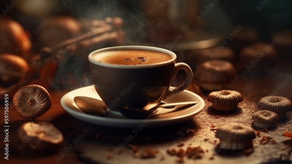 Generative AI. Mushroom coffee is a unique and healthy alternative to ...