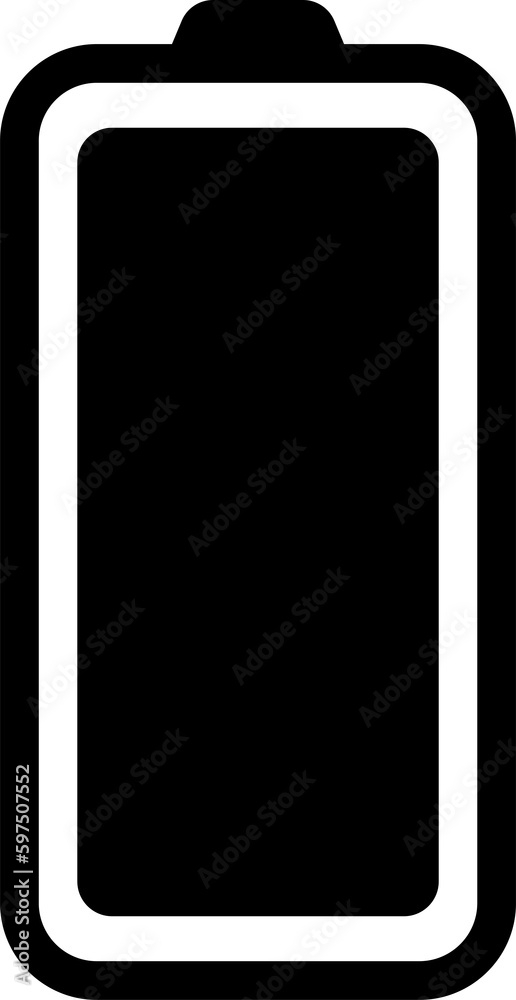 Full battery level in png. Battery status icon. Phone battery icon in ...