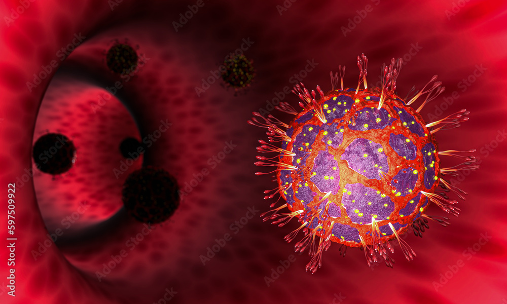 Covid-19 virus mutates or develops a strain. enter the body Head to the ...