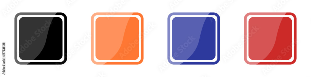 Color buttons template vector. Signboard icons for inscriptions vector ...