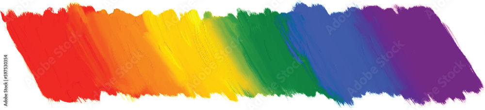 Rainbow oil paint brush style watercolor background.LGBT Pride month ...