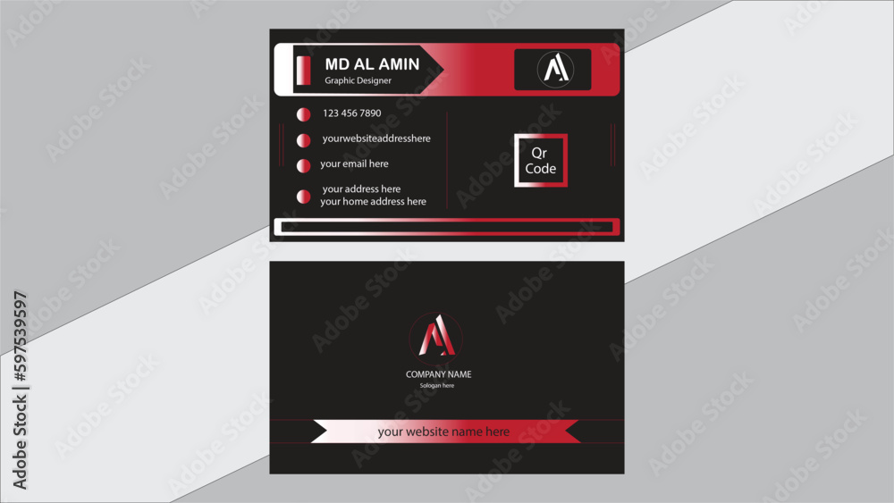 Real estate busniess card design with creative simple concept Premium ...