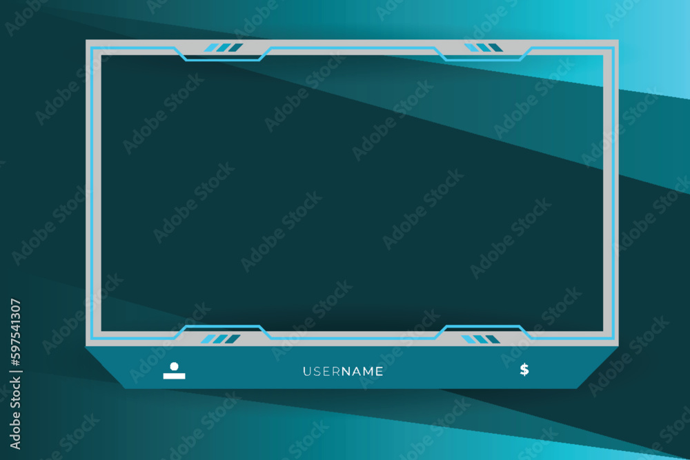 Game stream frames or panels. Futuristic frames for live gaming ...