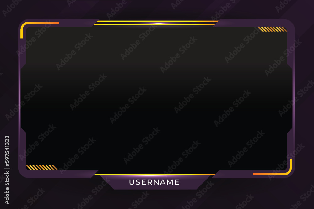 Game stream frames or panels. Futuristic frames for live gaming ...
