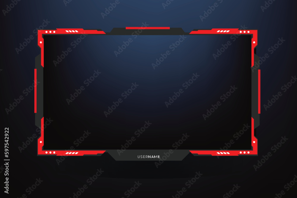 Game stream frames or panels. Futuristic frames for live gaming ...