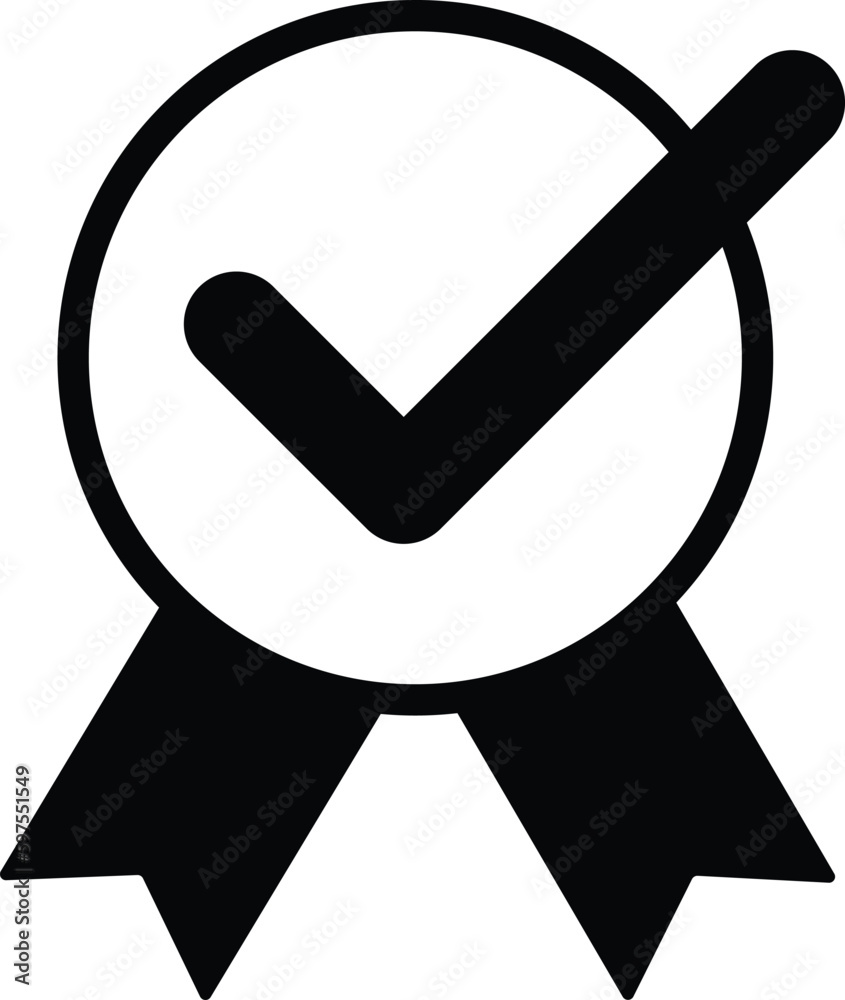 approved icon vector certified symbol Stock Vector | Adobe Stock