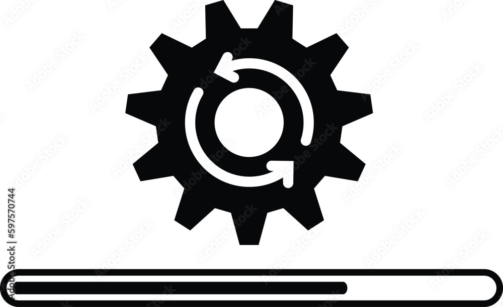 loading process. update system icon, upgrade application progress icon ...