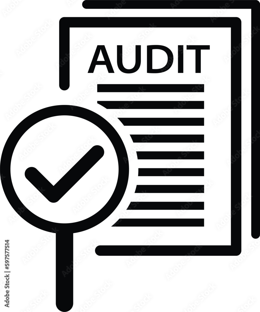 audit icon, document inspection vector Stock Vector | Adobe Stock