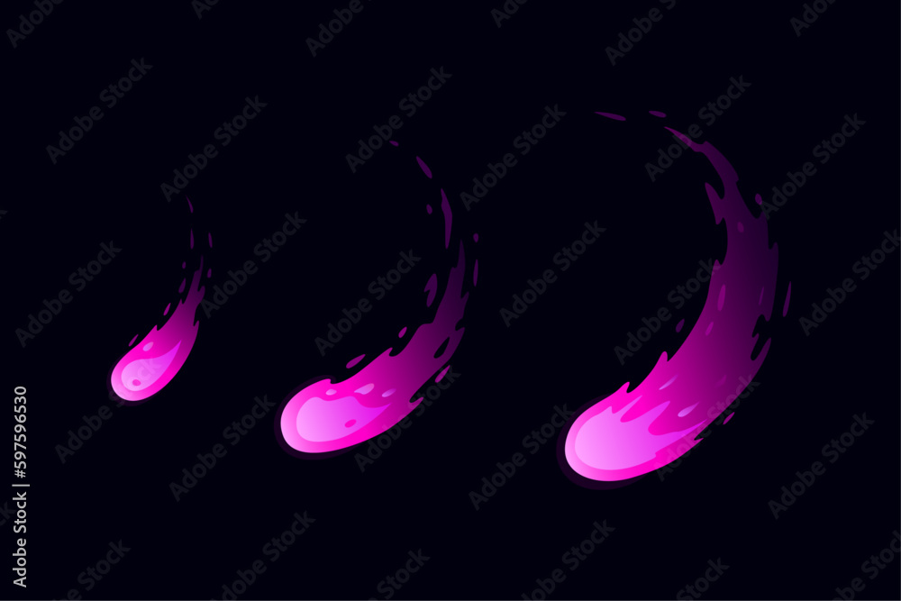 Sprite sheet fire sword attack; fire pink strike. Circle flame ...