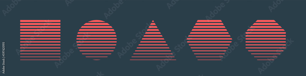 Retrowave Synthwave Vaporwave Style Simple Minimal Geometric Different ...