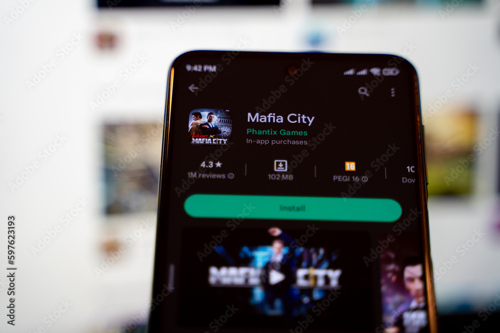 Mafia City, mobile game on Google Play. Ankara, Turkey - April 28, 2023 ...