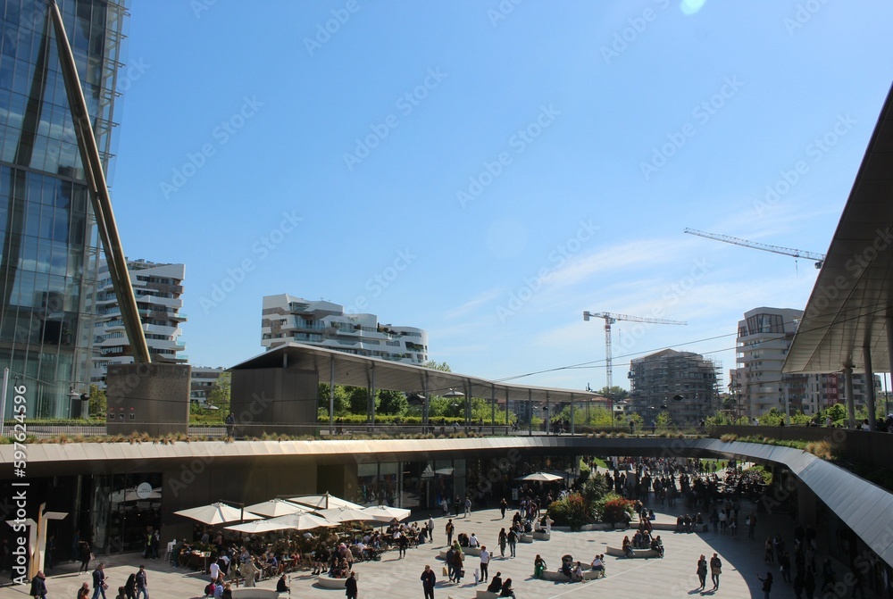 One of the most popular squares in Milan Stock Photo | Adobe Stock