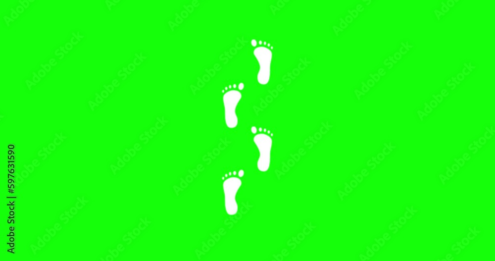 Feet loader loop animation. 4K resolution animation. Human foot print ...